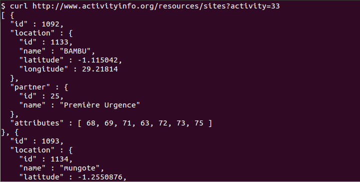 API - Online Monitoring and Evaluation Software ActivityInfo
