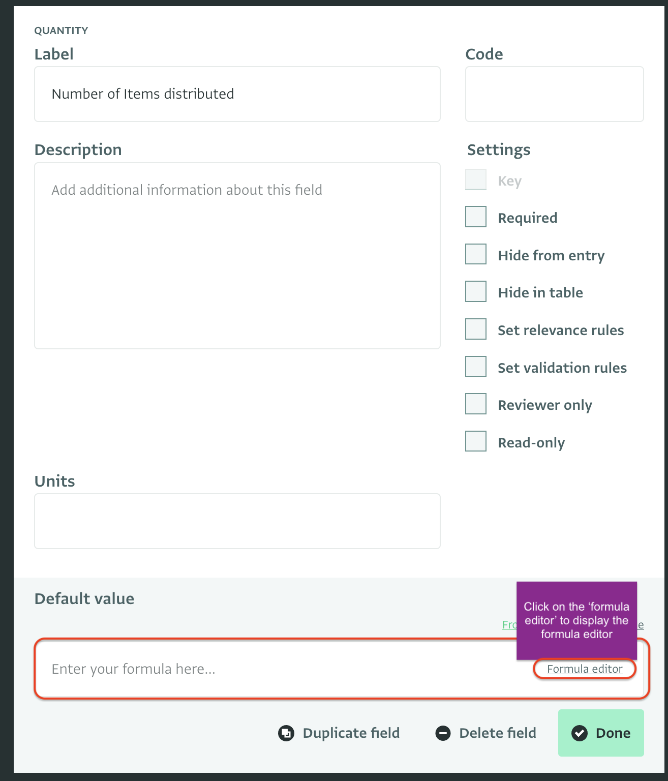 Default value - ActivityInfo: information management software for M&E, reporting and case management